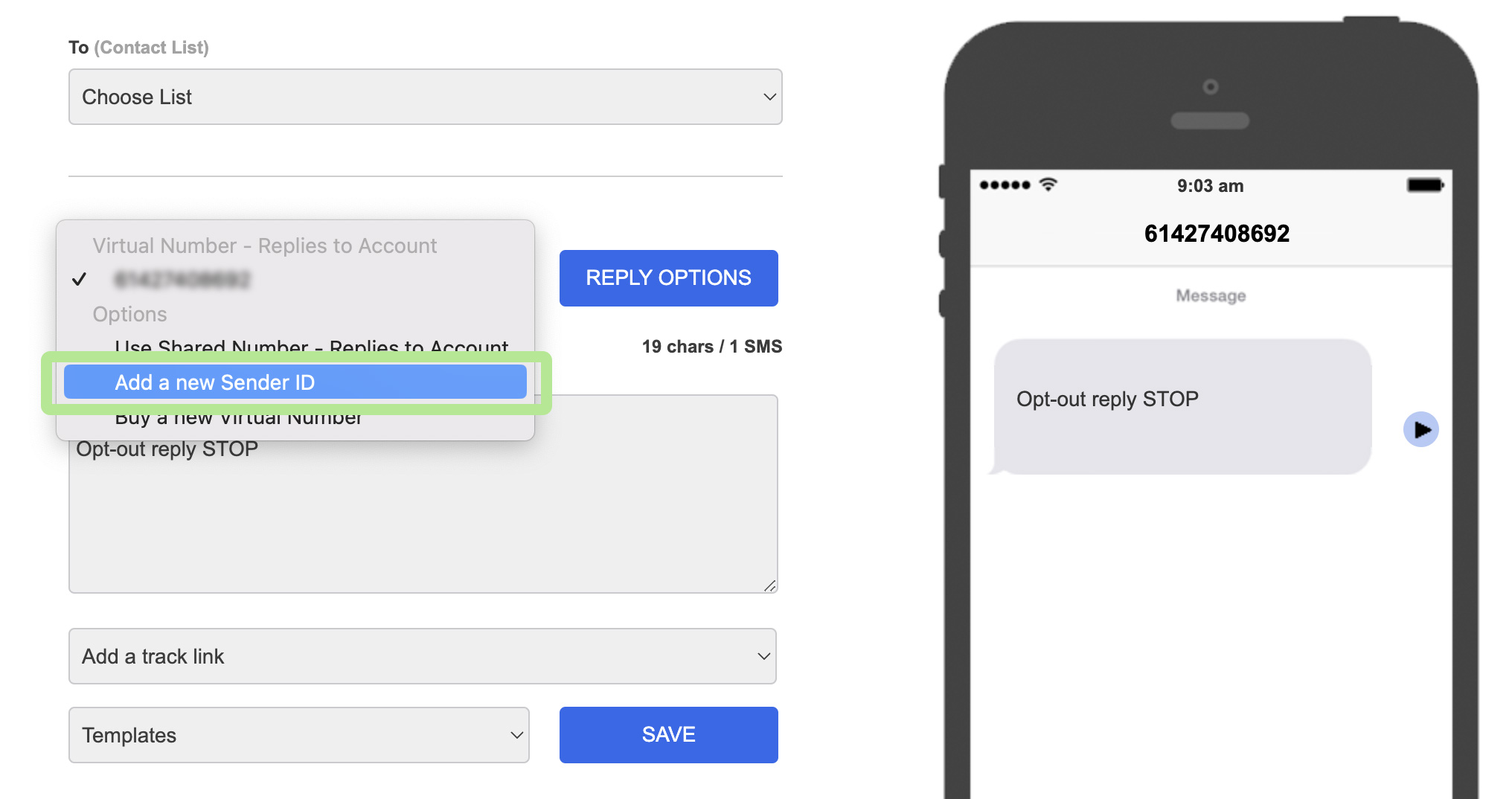 How to define a Custom Sender ID